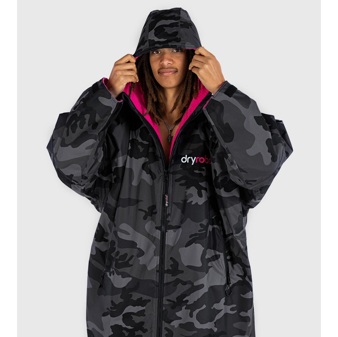 Changing towel - DRYROBE Changing Robes / Poncho - Black Camouflage Pi ...