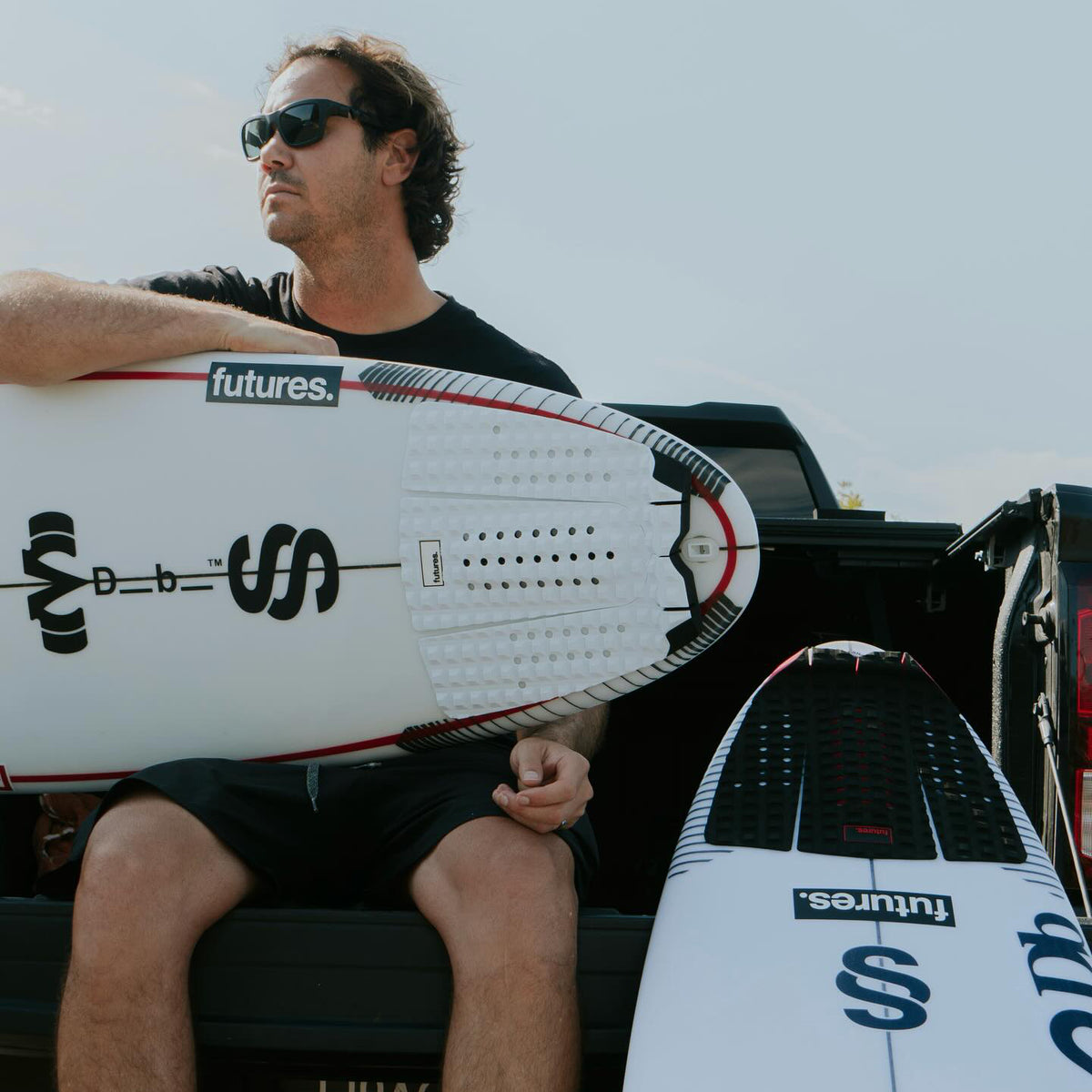 Deck pads - Futures - Jordy Signature 3 PC Traction Pad - Black/Red ...